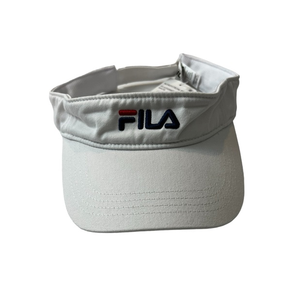 Fila | Accessories | Fila Logo Visor Adjustable Sun Visor Cap Hat White ...